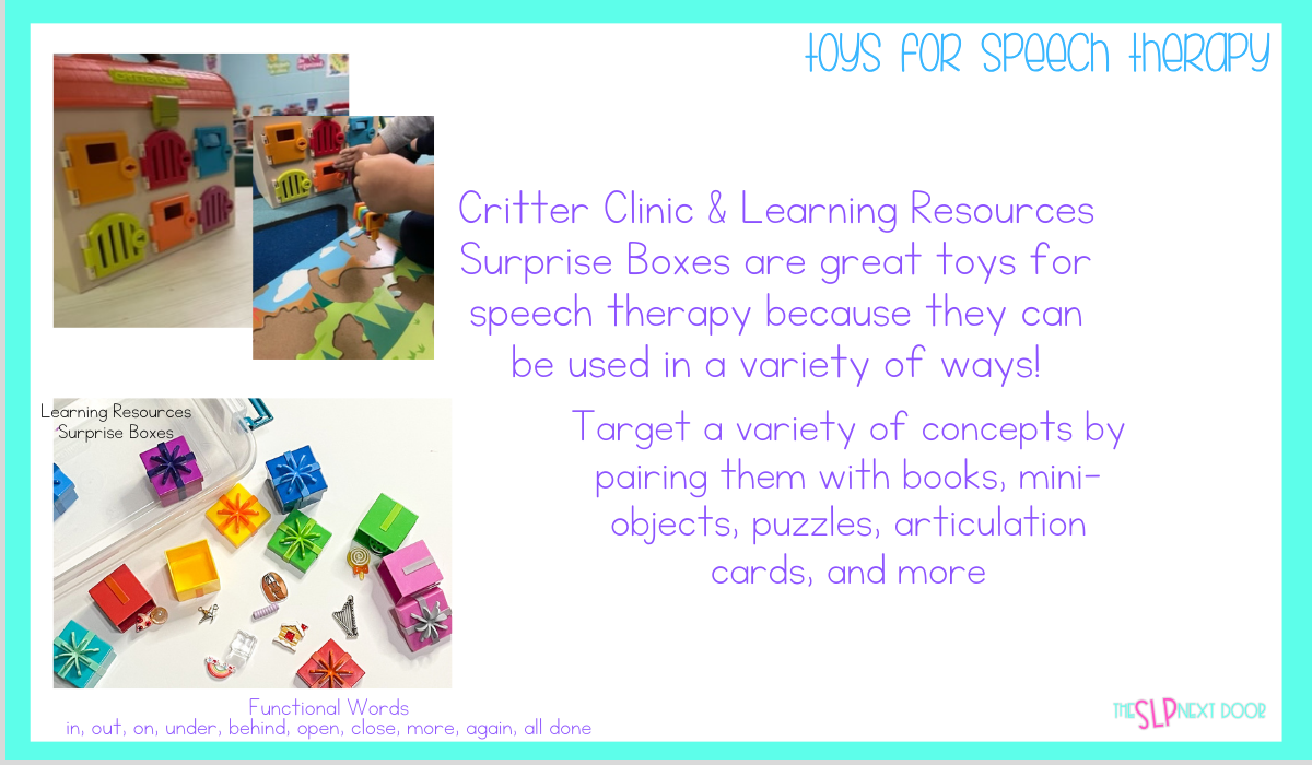 Toys for Speech Therapy · The SLP Next Door